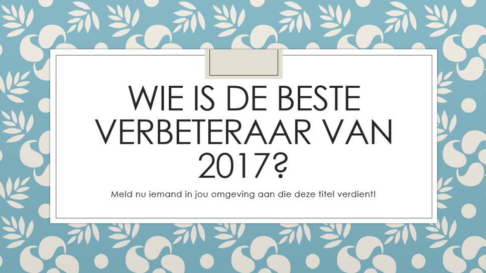 2017: wie is de beste verbeteraar?